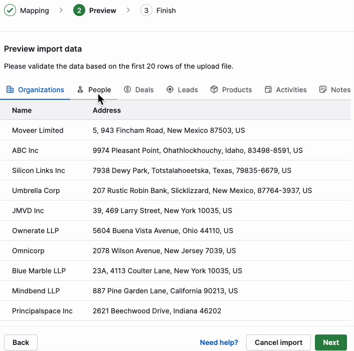 Importing data into Pipedrive with spreadsheets - Knowledge Base | Pipedrive